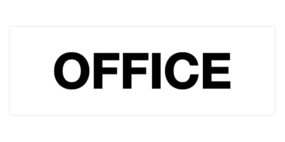Basic Office Sign (White) - Small - Walmart.com
