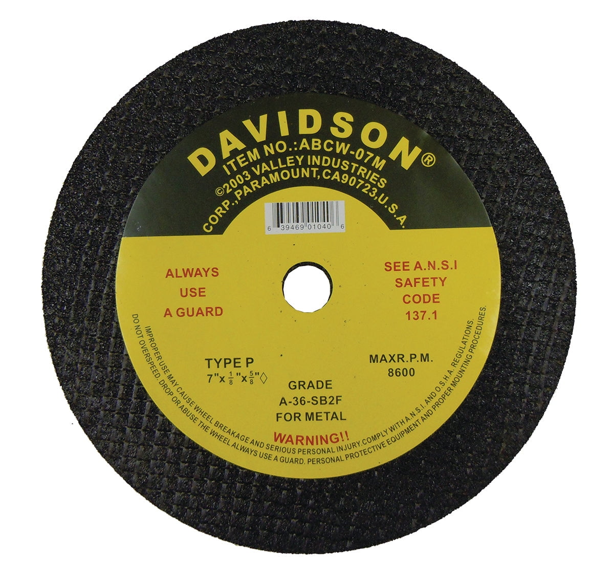 Metal 7" Cut Off Wheel - Walmart.com