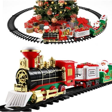 Holiday Battery Operated Christmas Tree Electric Train Set with Toy ...
