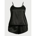 Joyspun Womens Satin Scoop Neck Cami And Shorts Pajama Set 2 Piece