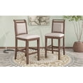 3-Piece Wood Counter Height Drop Leaf Dining Table Set with 2 ...