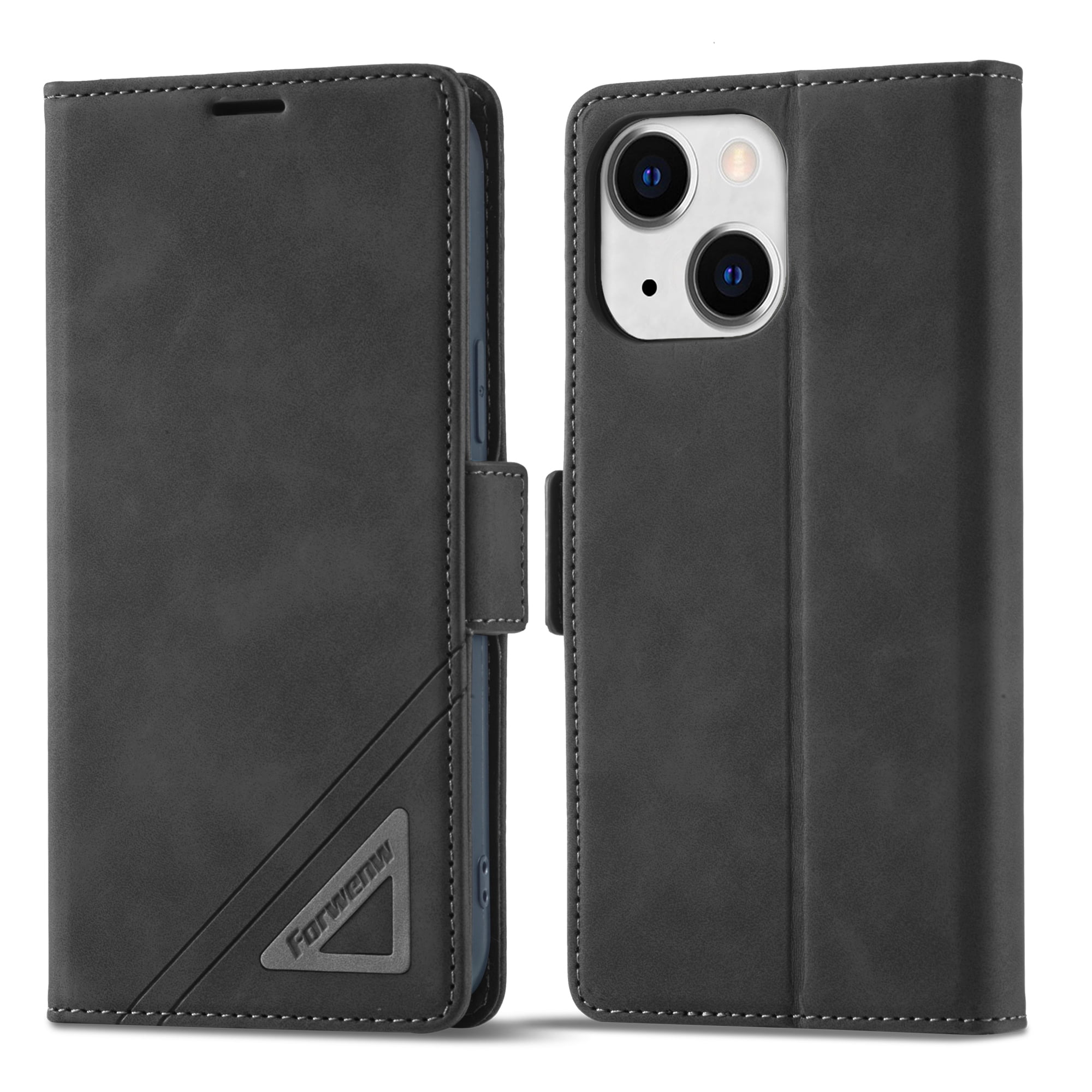 PU Leather Case Compatible with Apple iPhone 14 (6.1"), Premium Leather ...