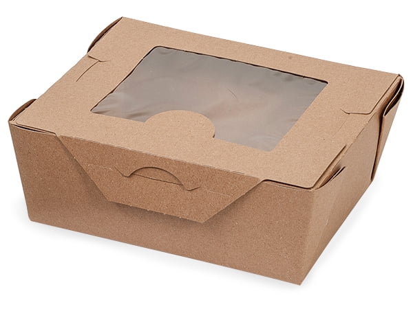 Pack Of 40, Solid #3 Bio Plus Earth Recycled Kraft Take Out Boxes W ...