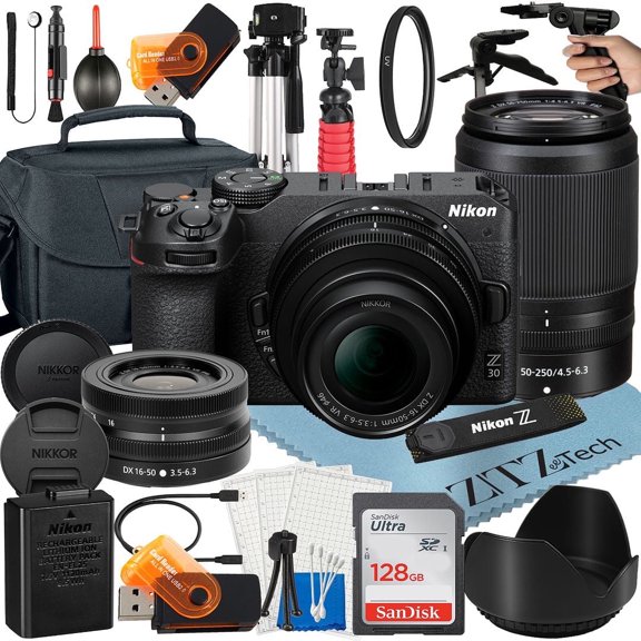 Nikon Z30 Mirrorless Camera with NIKKOR 16-50mm + DX 50-250mm Zoom Lens ...