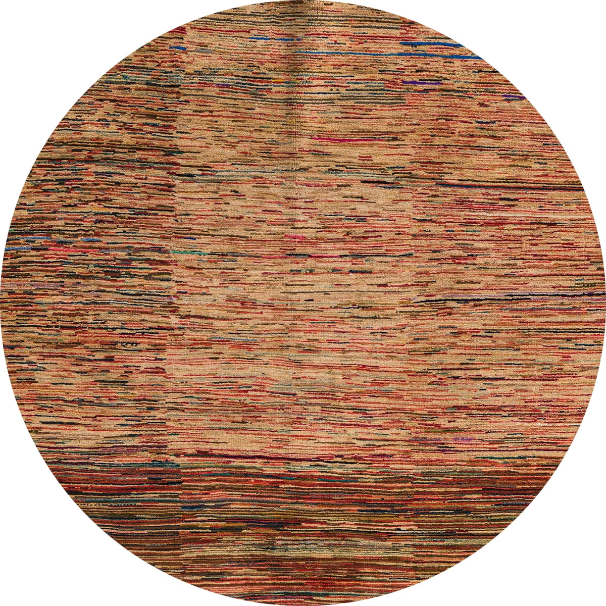 Ahgly Company Indoor Round Abstract Red Abstract Area Rugs, 6' Round ...