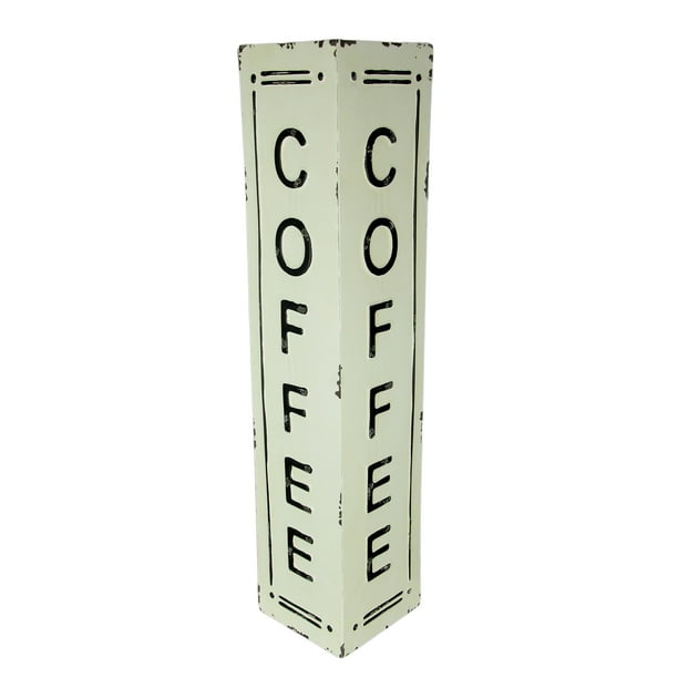 Black and White Pressed Tin 2 Sided Vertical Coffee Sign - Walmart.ca