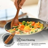 Zulay Kitchen Premium 7 Piece Wooden Spoons with Holder - Smooth Finish ...