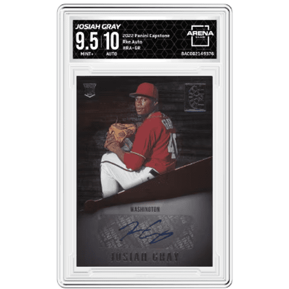 2022 Panini Capstone Josiah Gray #RA-GR Rookie Auto Arena Club 9.5 Auto ...