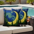 2 Pack Outdoor Waterproof Throw Pillow Covers,Giant Moon Forest ...
