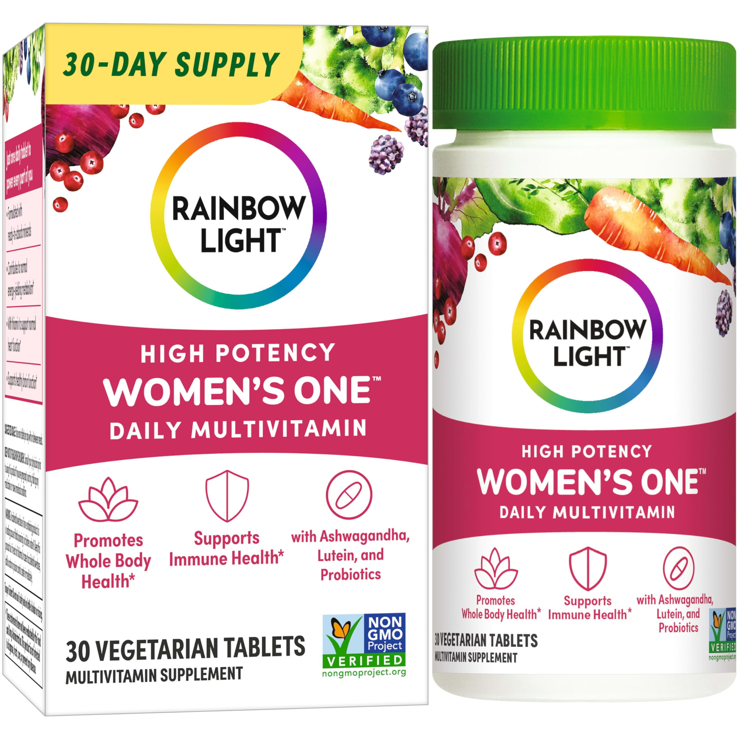Multivitamínico Rainbow Light Womens One de alta potencia, 30 ...