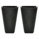 Step2 Bridgeview 26" Tall 2pk Black Square Indoor Outdoor Plastic ...