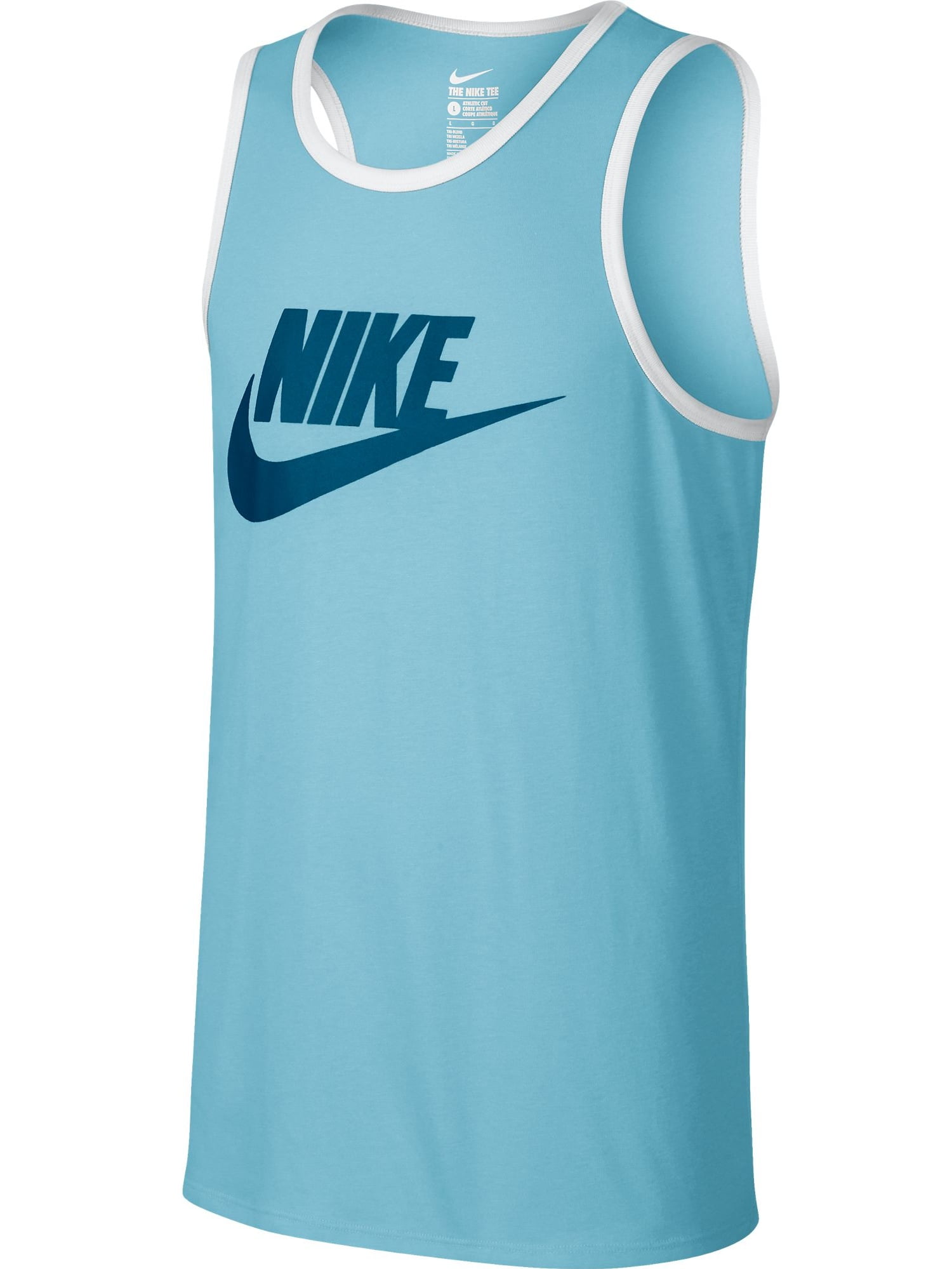 Nike Ace Swoosh Logo Printed Men's Tank Top Blue/White 779234-499 ...