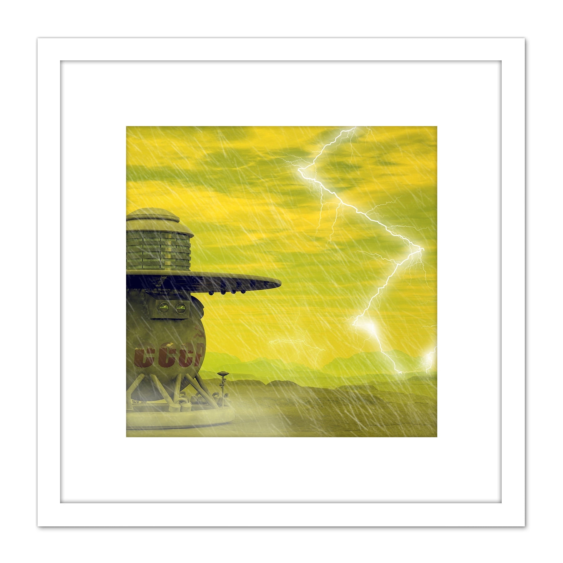 Bertrams Space Probe Venera Planet Venus Concept 8X8 Inch Square Wooden ...