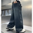 Boys Jeans Size 3-4Y Casual Straight Wide Leg Denim Trousers Loose Big ...