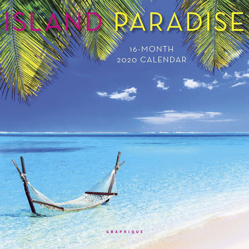 Calendars Island Paradise Mini Wall Calendar with Paper Full Color ...