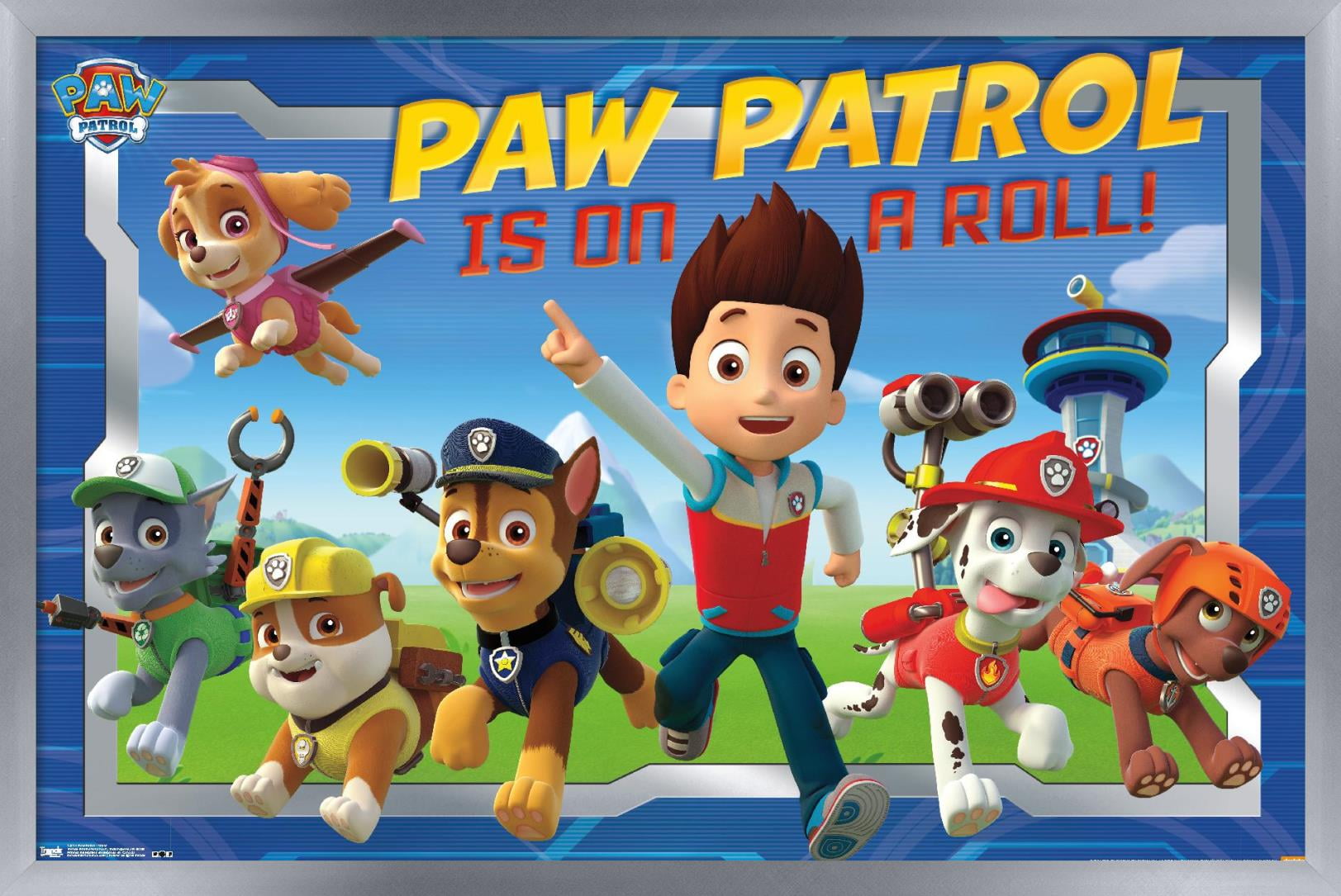 Nickelodeon Paw Patrol - Crew Wall Poster, 22.375" x 34", Framed ...