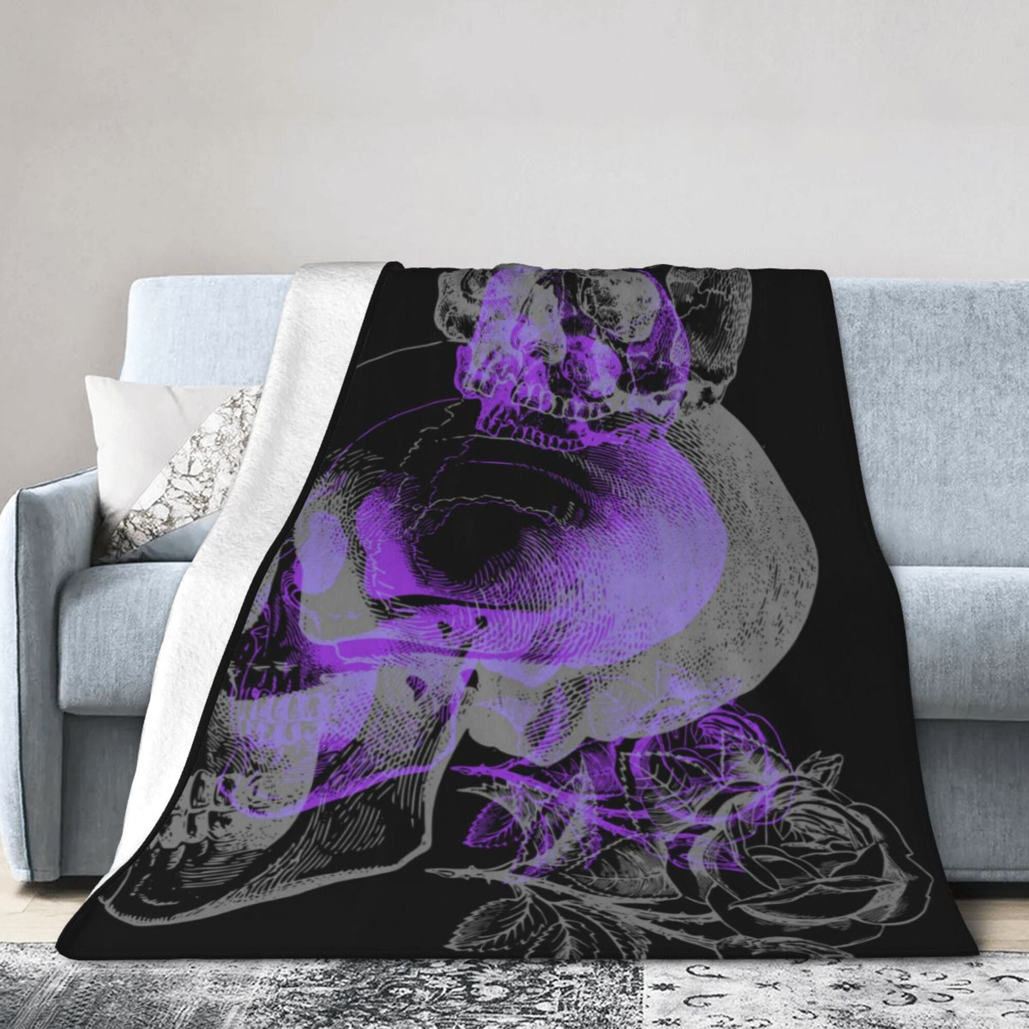 DouZhe Ultra-Soft Micro Fleece Lightweight Flannel Bed Blanket, Purple ...