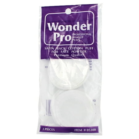 Wonder Pro Satin Back Cotton Puff For Face Powder - 3 Pieces - Walmart.ca