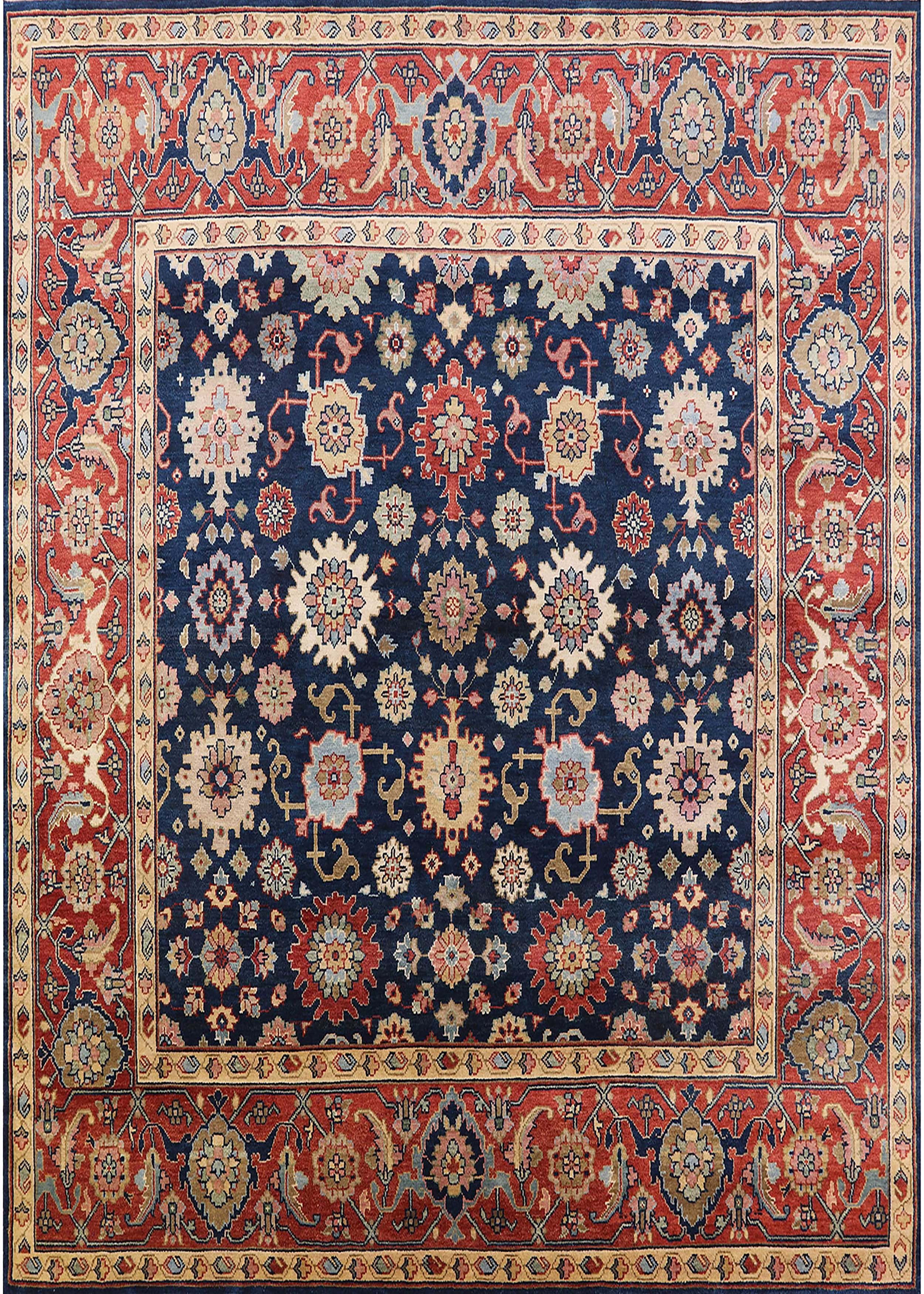 Ahgly Company Indoor Rectangle Mid-Century Modern Camel Brown Oriental ...