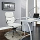 Hawthorne Collection Faux Leather Swivel Office Chair in White ...