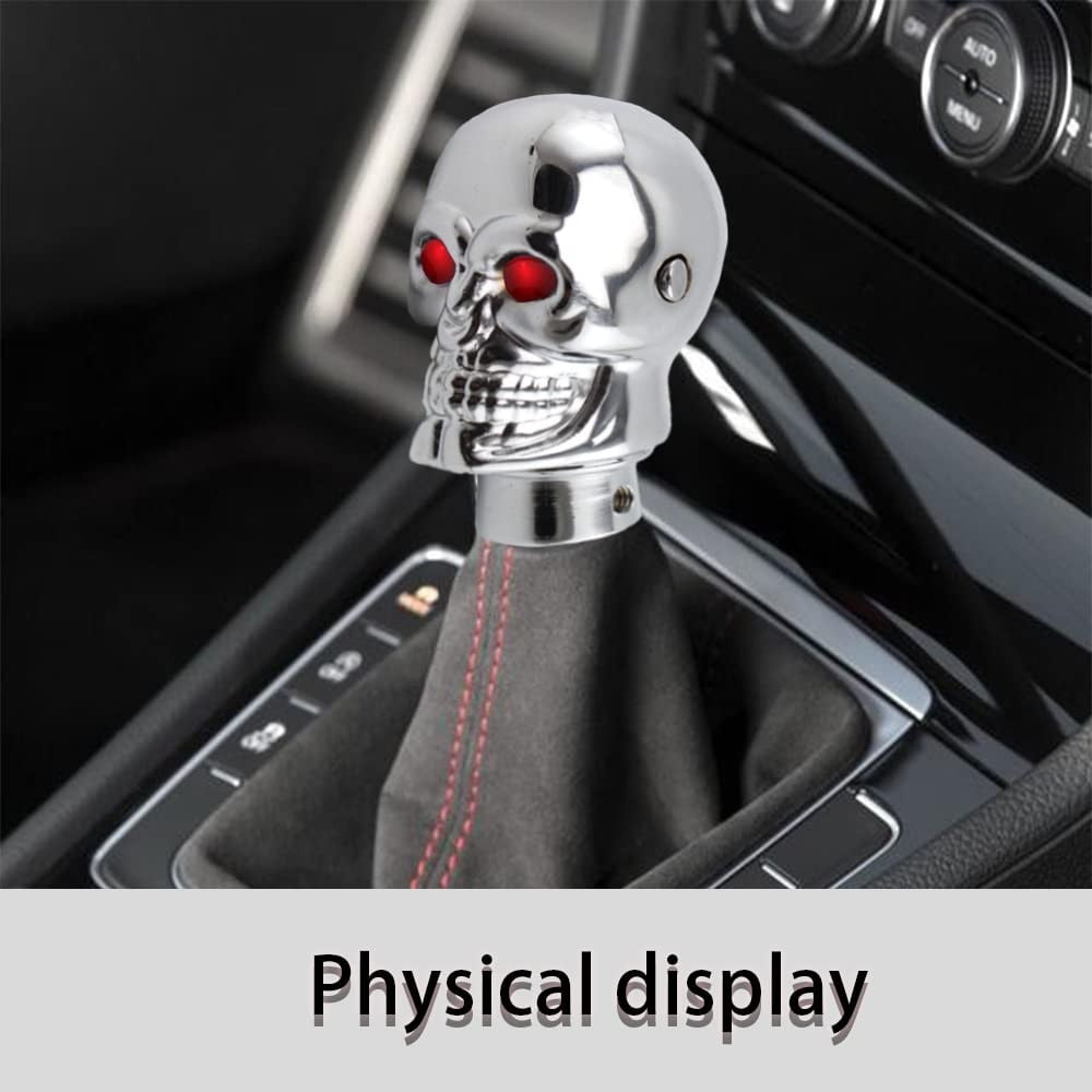Nrmvnmi Skull Shifter Knob Halloween Gear Shift Stick Handle Transmissions Shifting Lever Universal Skull Head Gear Shift Knobs Car Interior Accessories Fit Most Manual Automatic Car Blue Eye Walmart....