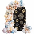 7.2FT Arch Backdrop Covers, Yellow Black Dog Paws Wedding Arch Cover ...