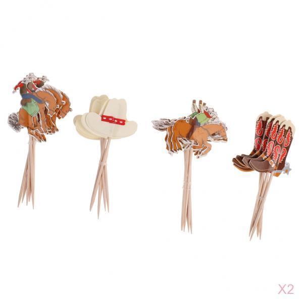 Click here for Shangren Set Cowboy Cake Topper Cupcake Picks Cake... prices