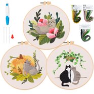Canvas Bag Embroidery Kit - DIY Floral Tote Embroidery Kit Cross Stitch ...
