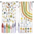 ABC Curtain for Kids Bedroom,Colored Alphabet Letters Pattern Education ...