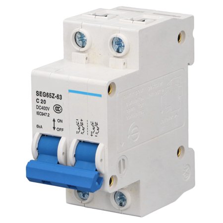 DC Circuit Breaker, 600V Overload Protection 2P Strong Contact Wear ...