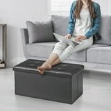 ZENSTYLE 30" Storage Ottoman Bench Folding Bench Chest Foot Rest Stool ...