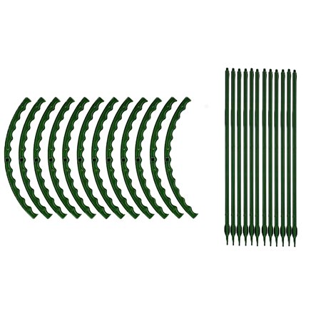 ViiTech Garden Cages Half Round Plant Support Cages Plastic Plant ...