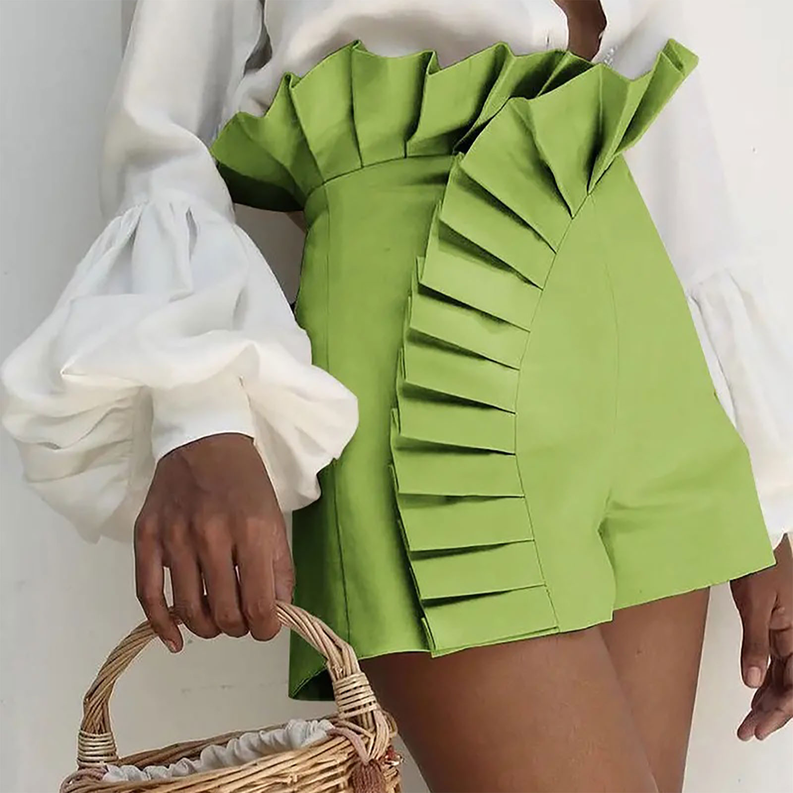 Hanas Pants Womens Relaxed High Waisted Flowy Shorts Women Summer ...