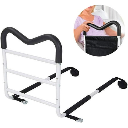 Adjustable Contoured Bed Rail with Storage Bags - Bed Rail for Elderly ...