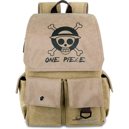 Roffatide Anime One Piece Luffy Straw Hat Pirates Backpack Canvas ...