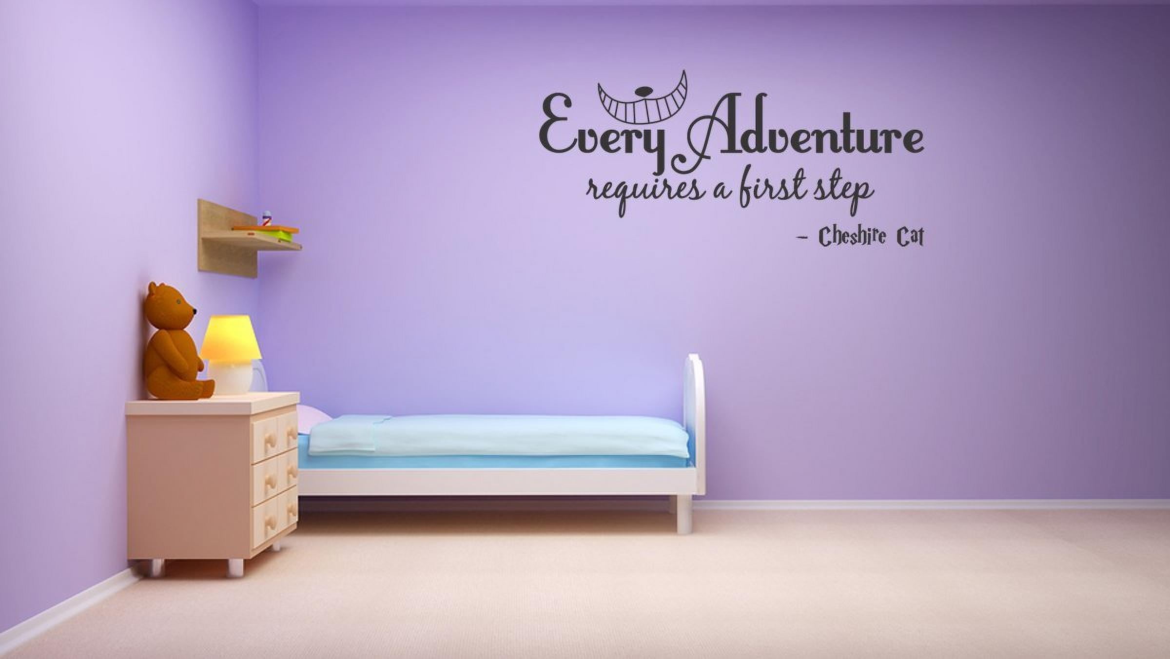 Empresal Every Adventure Requires A First Step Cheshire Cat Wall Quote ...