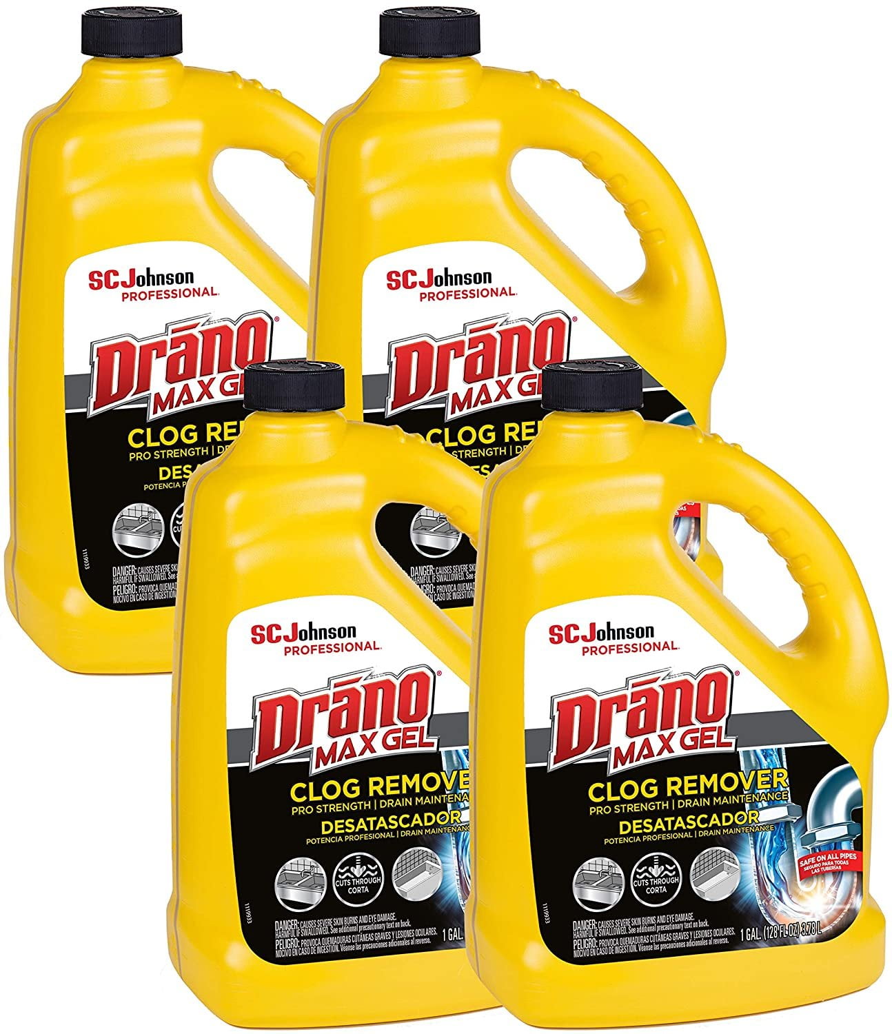 SC Johnson Professional Drano Max Gel To Drain Clog Removing, 128 Fl Oz ...
