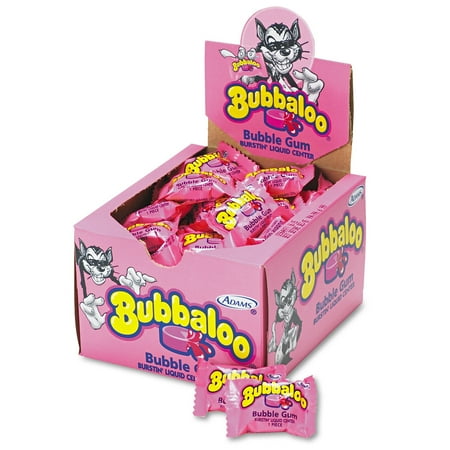 Bubbaloo Bubble Gum w/Liquid Center, Individually Wrapped Pieces, 60/Box - Walmart.com