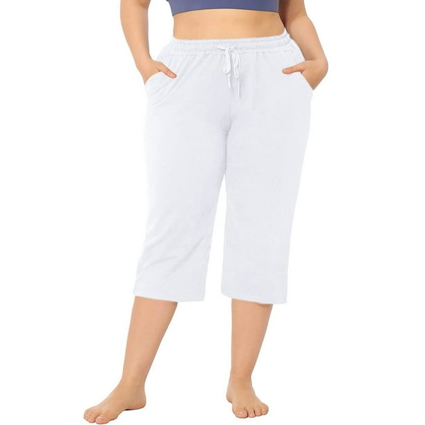 Sexy Dance Plus Size Capris Pants For Women Casual Lounge Pants High