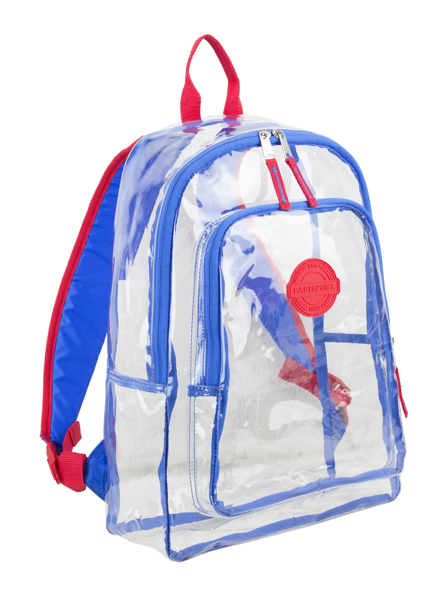Eastsport Multi-Purpose Clear Backpack with Front Pocket, Adjustable ...