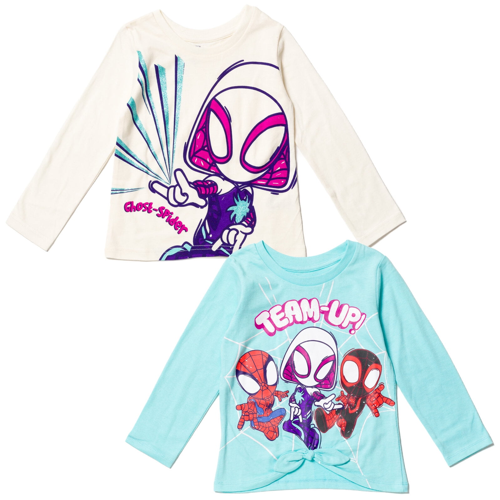 Marvel Spider-Man Spider-Gwen Ghost Spider Little Girls 2 Pack Knotted ...