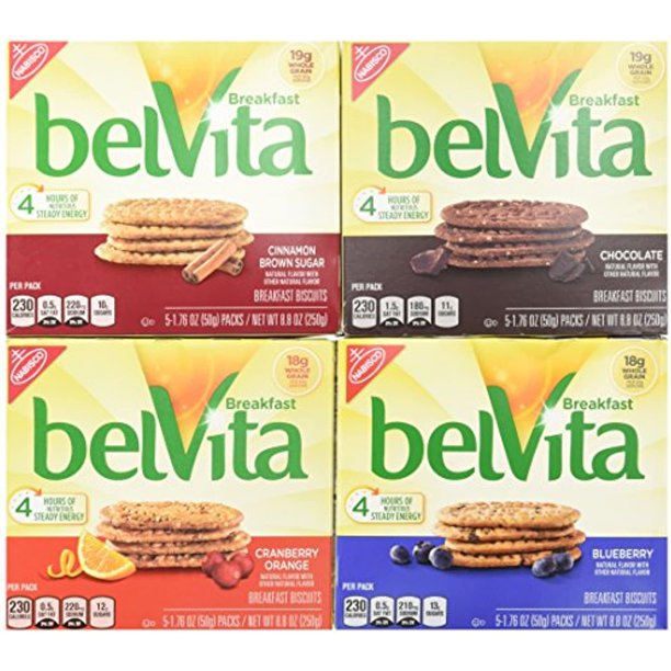 Belvita Breakfast Biscuits Variety Pack - Blueberry, Chocolate ...