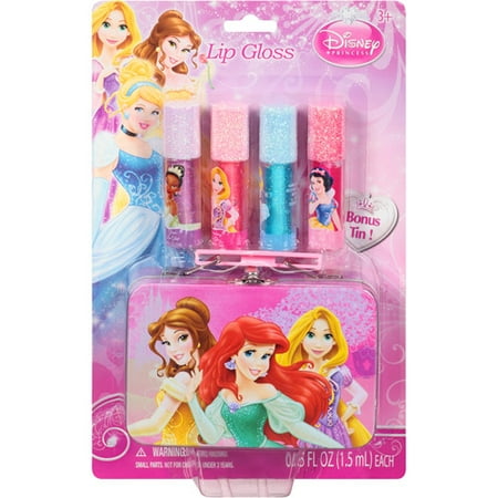 Disney Princess Lip Gloss Set with Bonus Tin, 5 pc - Walmart.com