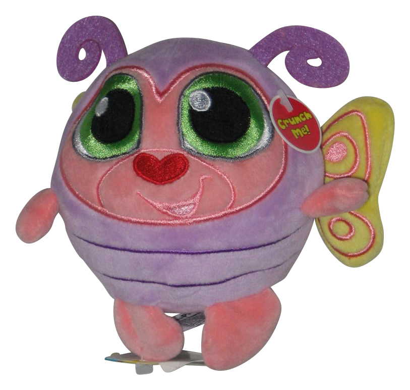 Crunchimals Animals Bibi Purple Butterfly 4-Inch Crush Plush Toy ...