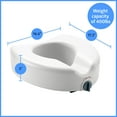 Medline Toilet Seat Riser for Seniors, Locking, Fits Most Toilets, 400 lb Weight Capacity, White ...