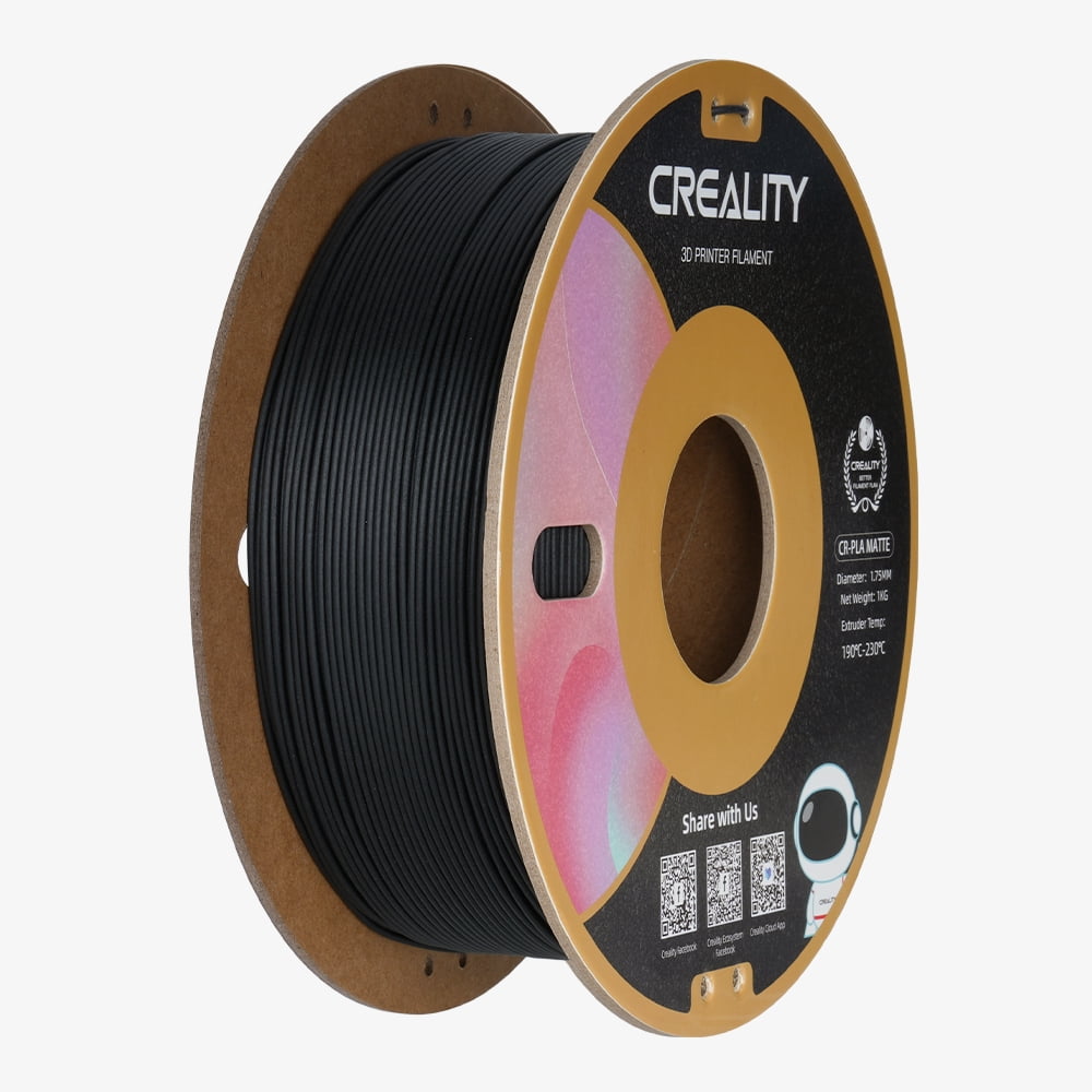 Creality CR-PLA Matte 3D Printing Filament,1.0Kg 1.75mm, Matte Black ...
