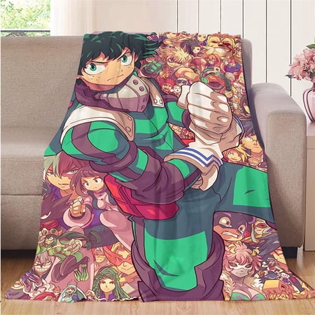 Couch Blanket My Hero Academia Midoriya Izuku Fist Anime Print Art Wall ...