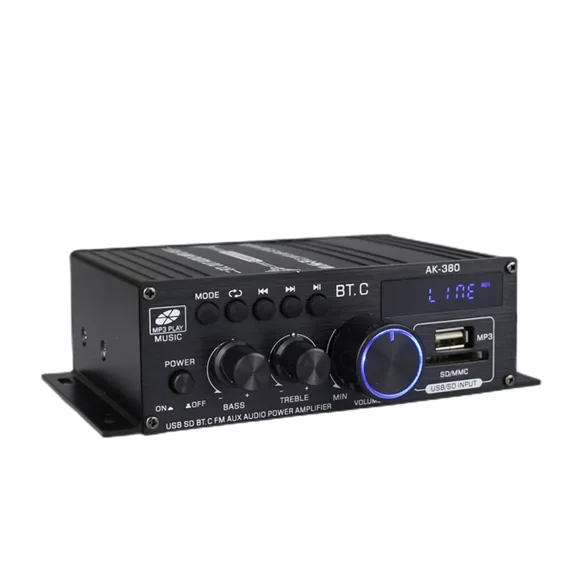 LineYDI 800W 2 Channel bluetooth Mini HIFI Power Amplifier Audio Stereo ...