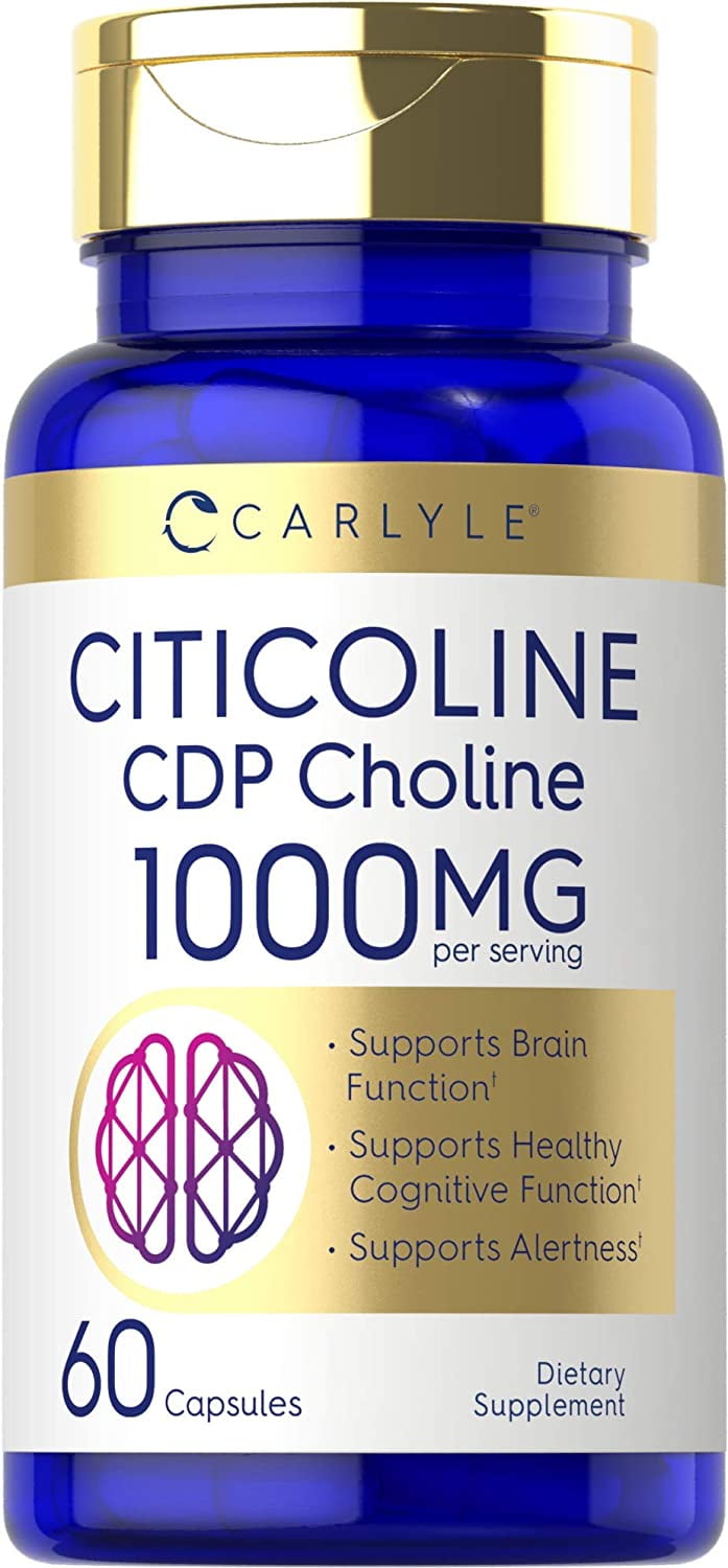 Citicoline CDP Choline 1000mg | 60 Capsules |by Carlyle - Walmart.com