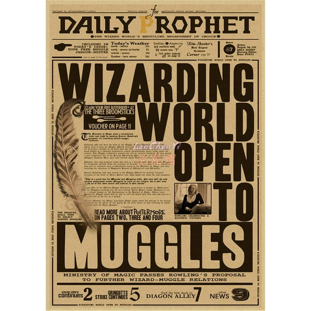 Daily Prophet Posters Character Story Old Fashioned Newspaper Home ...